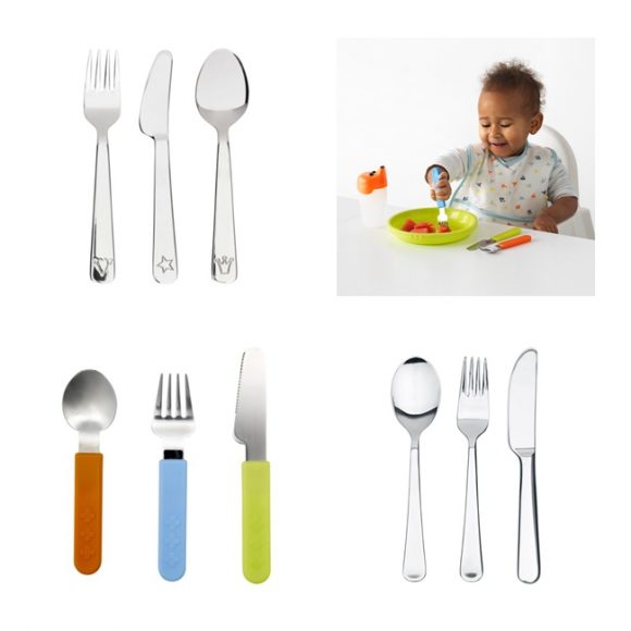 Cubiertos para niños, cubiertos infantiles originales, prácticos