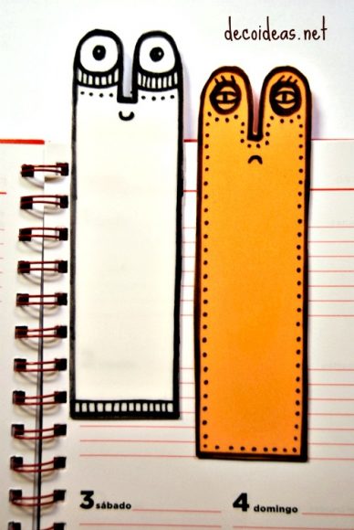 Marcapáginas monstruos ideales para hacer en Halloween