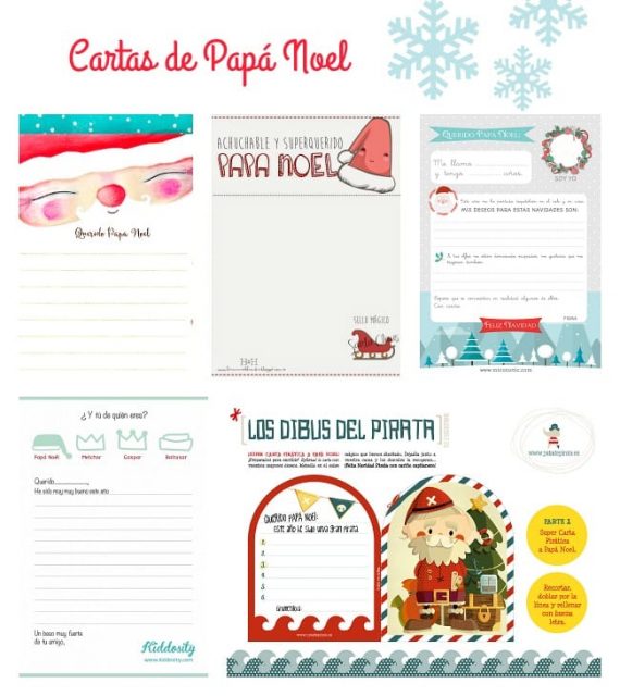 Cartas de Papá Noel para imprimir ¡Plantillas gratis en PDF!