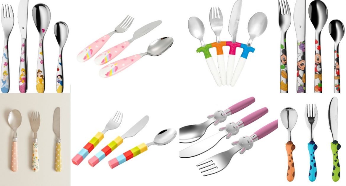Cubiertos para niños, cubiertos infantiles originales, prácticos
