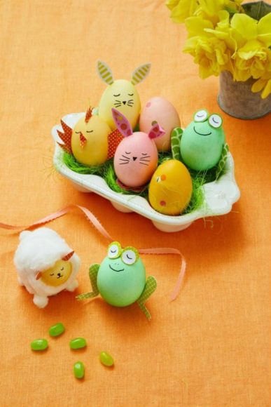 +40 Ideas para decorar huevos de Pascua ¡con niños!