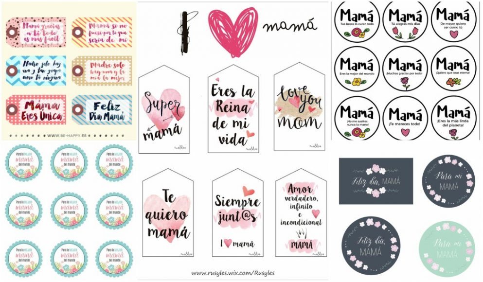 Etiquetas Día de la Madre * Imprimibles GRATIS