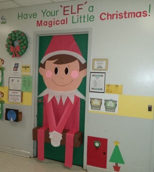 Decoración navideña para puertas del colegio 30 IDEAS y fotos Decoración navideña para puertas del colegio 30 IDEAS y fotos