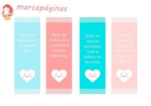20 Marcapáginas para el día de la madre – Plantillas pdf GRATIS