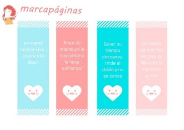 20 Marcapáginas para el día de la madre – Plantillas pdf GRATIS