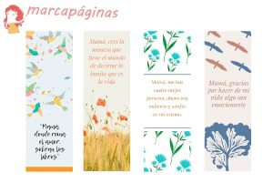 20 Marcapáginas para el día de la madre – Plantillas pdf GRATIS